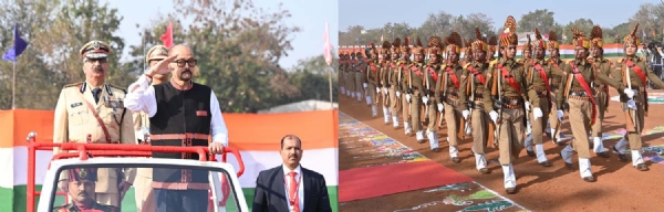 On Republic Day, Governor Deka hoists tricolor at Raipur's Police ...